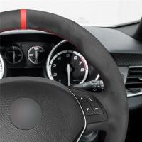 China Alfa Romeo Giulietta 2014-2021 Suede Steering Wheel Cover for Car Interior Protection for sale