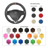 China Hand Stitched Full Suede Steering Wheel Cover for Alfa Romeo Giulietta MiTo 2014-2021 for sale