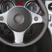 China Hand Sewing Black PU Leather Car Accessories Steering Wheel Cover for Alfa Romeo 159 2007 for sale