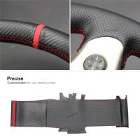 China Hand Sewing Black PU Leather Car Accessories Steering Wheel Cover for Alfa Romeo 159 2007 for sale