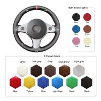 China Hand Sewing Black PU Leather Car Accessories Steering Wheel Cover for Alfa Romeo 159 2007 for sale