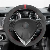 China Customize Genuine Leather Car Steering Wheel Cover for Alfa Romeo Giulietta 2014-2021 for sale