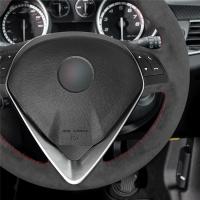 China Customize Genuine Leather Car Steering Wheel Cover for Alfa Romeo Giulietta 2014-2021 for sale