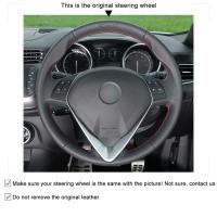 China Customize Genuine Leather Car Steering Wheel Cover for Alfa Romeo Giulietta 2014-2021 for sale