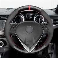 China 3-Spoke Wheel Cover Black Thread Hand Stitching for Alfa Romeo Giulietta MiTo 2014-2021 for sale