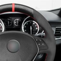China 3-Spoke Wheel Cover Black Thread Hand Stitching for Alfa Romeo Giulietta MiTo 2014-2021 for sale