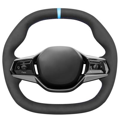 China Customized Hand Stitching Steering Wheel Cover for BMW 5 Series i5 G60 G61 2023 2024 for sale