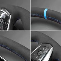 China Custom Fit Sports Design Suede Steering Wheel Cover for BMW 5 Series E46 F30 X6 I8 E60 for sale