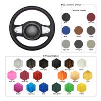China Genuine Leather Steering Wheel Cover for MINI Hatchback R56 R57 Clubman Clubvan Convertible Countryman Coupe Paceman Roadster 2010-2015 for sale