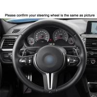 China Sports Design Genuine Leather Steering Wheel Cover for BMW M2 M3 M4 M5 M6 X5 X6 2013-2019 for sale