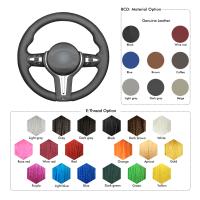 China Sports Design Genuine Leather Steering Wheel Cover for BMW M2 M3 M4 M5 M6 X5 X6 2013-2019 for sale