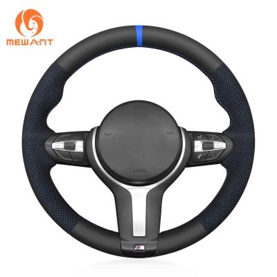 China DIY Super Soft Suede Steering Wheel Cover for BMW F22 F23 F30 F34 F32 F33 F36 F10 F07 F12 F13 F06 F39 F25 F26 F15 F16 Red Thread Color for sale