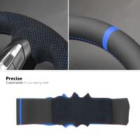 China DIY Super Soft Suede Steering Wheel Cover for BMW F22 F23 F30 F34 F32 F33 F36 F10 F07 F12 F13 F06 F39 F25 F26 F15 F16 Red Thread Color for sale