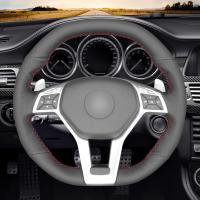 China Customized Thread Color Hand Sewing PU Leather Steering Cover for E63 AMG S 2011-2016 for sale