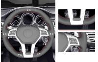 China Customized Thread Color Hand Sewing PU Leather Steering Cover for E63 AMG S 2011-2016 for sale