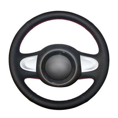 China Customized Hand Sewing PU Leather Steering Wheel Cover for MINI Cooper Clubman Convertible Roadster for sale