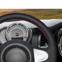 China Customized Hand Sewing PU Leather Steering Wheel Cover for MINI Cooper Clubman Convertible Roadster for sale