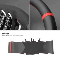 China Leather Suede Hand Stitching Steering Wheel Cover for Mercedes Benz AMG GT A35 A45 C43 CLS53 E53 E63 SL43 2021-2023 for sale