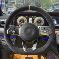 China Mewant Soft Athsuede Steering Wheel Cover for Mercedes Benz A250 W177 C118 W205 C257 W213 W463 W222 W167 W247 for sale