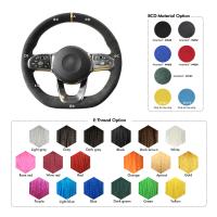 China Mewant Soft Athsuede Steering Wheel Cover for Mercedes Benz A250 W177 C118 W205 C257 W213 W463 W222 W167 W247 for sale