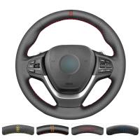China BMW X3 F25 X4 F26 Car Fitment PU Leather Customized Hollow Strip Steering Wheel Cover for sale