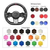 China 20*15*7cm Hand Stitching Carbon Suede Steering Wheel Cover for Mercedes Benz C-Class W206 E-Class W213 2021 AMG for sale