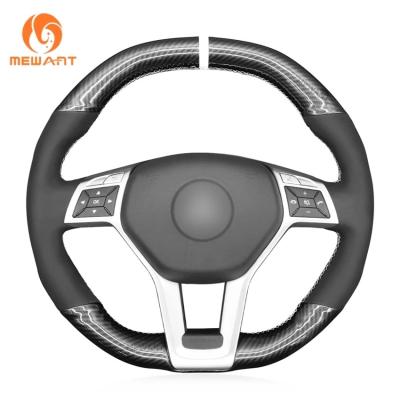 China Mercedes Benz A45 AMG W176 C63 W204 CLA C117 CLS 63 S-Model 2011-2016 Red Suede Car Steering Wheel Cover for sale