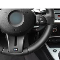 China Hand Sewing PU Leather Steering Wheel Cover for BMW Z4 E85 E86 Stylish and Functional for sale