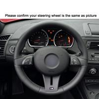 China Hand Sewing PU Leather Steering Wheel Cover for BMW Z4 E85 E86 Stylish and Functional for sale