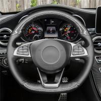 China Mercedes GLC X253 C E S SL GLE CLA CLS Class AMG C43 Carbon Fiber Steering Wheel Cover for sale