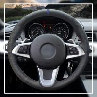 China Modern Black Genuine Leather Steering Wheel Cover for BMW Z4 E89 2009-2016 Easy to Install for sale