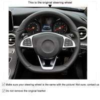 China Mercedes GLC X253 C E S SL GLE CLA CLS Class AMG C43 Carbon Fiber Steering Wheel Cover for sale