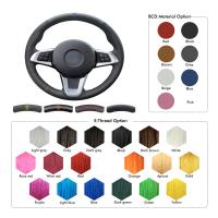 China Modern Black Genuine Leather Steering Wheel Cover for BMW Z4 E89 2009-2016 Easy to Install for sale