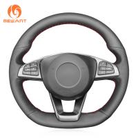 China Hand Sewing Steering Wheel Cover for Mercedes C E S SL GLC GLE CLA CLS Class AMG C43 for sale