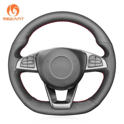 China Hand Sewing Steering Wheel Cover for Mercedes C E S SL GLC GLE CLA CLS Class AMG C43 for sale