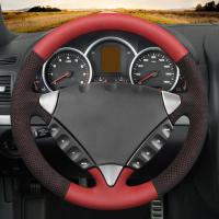 China Sports Style Hand Stitched Leather Steering Wheel Cover for Porsche Cayenne 2003-2010 for sale
