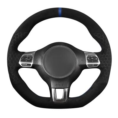 China 2017- Year Soft Suede Steering Wheel Cover for JETTA GTI Tiguan Easy Installation for sale