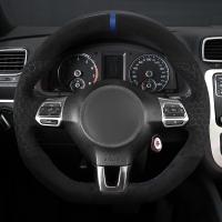 China 2017- Year Soft Suede Steering Wheel Cover for JETTA GTI Tiguan Easy Installation for sale