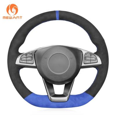 China MEWANT Alcantera Steering Wheel Cover for Mercedes C E S SL GLC GLE CLA CLS Class AMG for sale