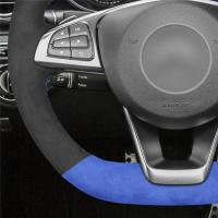 China MEWANT Alcantera Steering Wheel Cover for Mercedes C E S SL GLC GLE CLA CLS Class AMG for sale