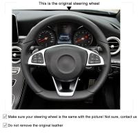 China MEWANT Alcantera Steering Wheel Cover for Mercedes C E S SL GLC GLE CLA CLS Class AMG for sale