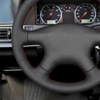 China DIY Leather and Suede Hand Stitch Steering Wheel Cover for SANATA 2004 300/350 fit for sale