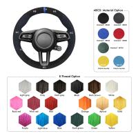 China Customized Color Leather Steering Wheel Cover for Porsche 911 992 Taycan 2020 2021 2022 for sale