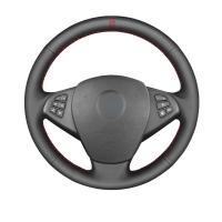 China 2009-2010 Custom Black PU Leather Steering Wheel Cover for BMW X3 E83 3-Spoke Wheel for sale