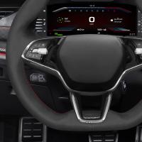 China Custom PU Leather Steering Wheel Cover for Skoda Fabia Octavia VRS RS 20212022 2023 for sale