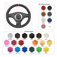 China Custom PU and Carbon Leather Steering Wheel Cover for Audi A3 A4 RS 6 S4 TT 2000-2006 for sale