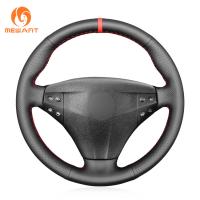 China Red Line Design Leather Steering Wheel Cover for Mercedes-Benz C-Class W203 2001-2004 for sale