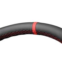 China Red Line Design Leather Steering Wheel Cover for Mercedes-Benz C-Class W203 2001-2004 for sale