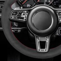 China 2001-2005 Year Perfectly Fit Hand Stitching Genuine Leather Suede Steering Wheel Cover for Porsche 911 for sale