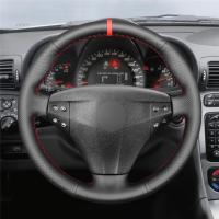 China Mercedes-Benz C-Class W203 2001-2004 Blue Artificial Leather 3-Spoke Wheel Steering Cover for sale